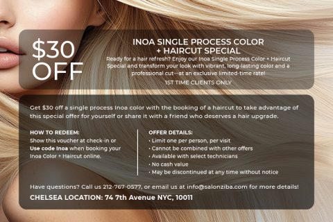 Exclusive Offer: Inoa Single Process Color + Haircut Special!